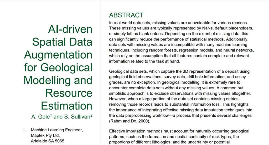 Maptek - Machine learning assisted domain modelling