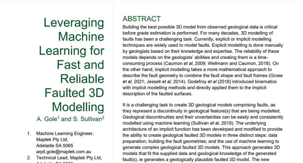 Maptek - Machine learning assisted domain modelling